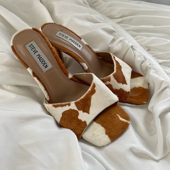 Steve Madden | Shoes | Steve Madden Coastal Cowgirl Cow Print Kitten ...